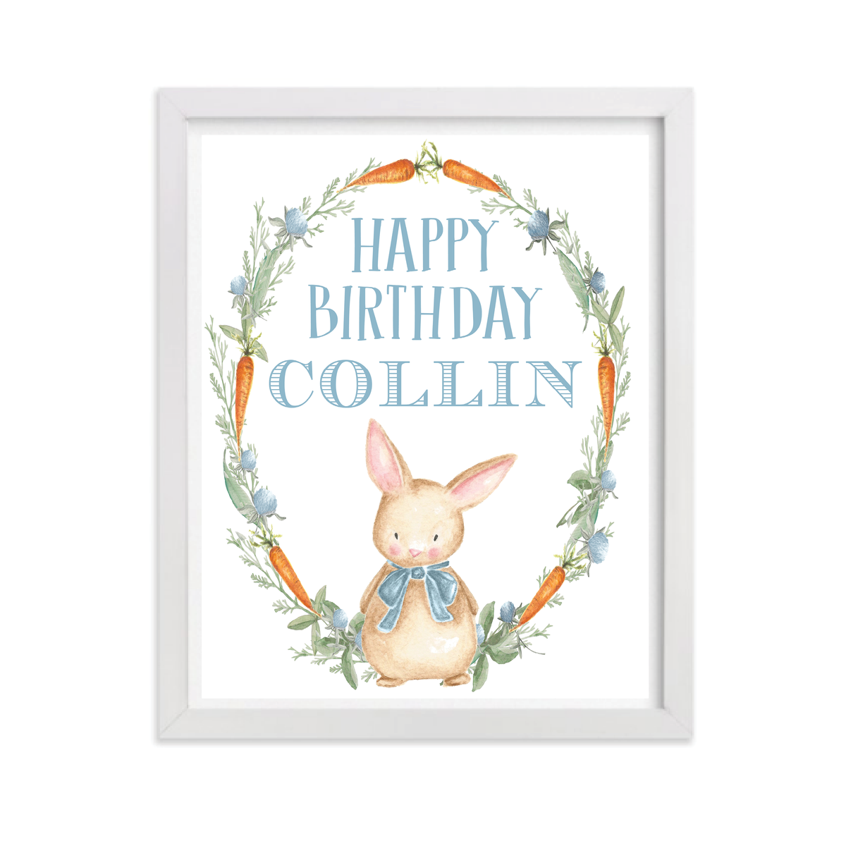 Boo Boo Bunny Blue Party Sign – Sugar B Designs