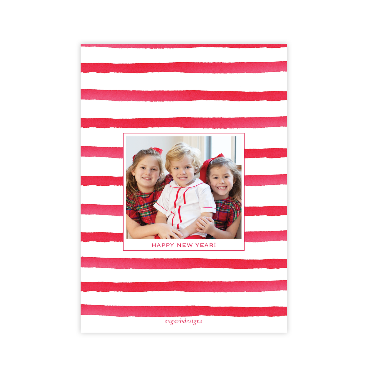 Peppermint Parade Christmas Card Portrait – Sugar B Designs