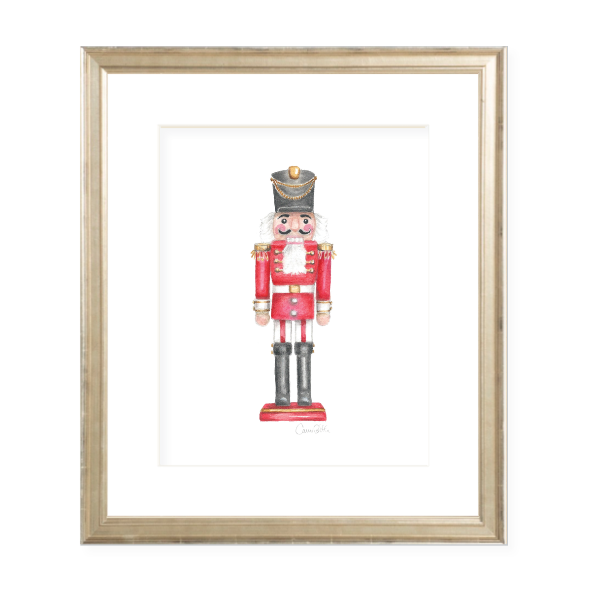 Nutcracker Christmas Art Print – Sugar B Designs