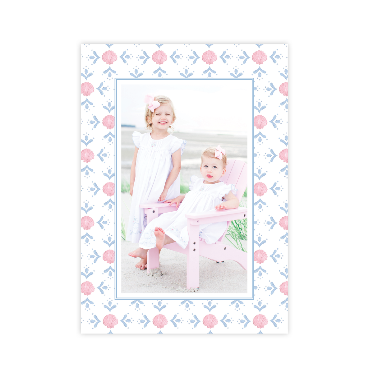 Shell Celebration Vertical Pattern Photo on Back Christmas Card – Sugar ...